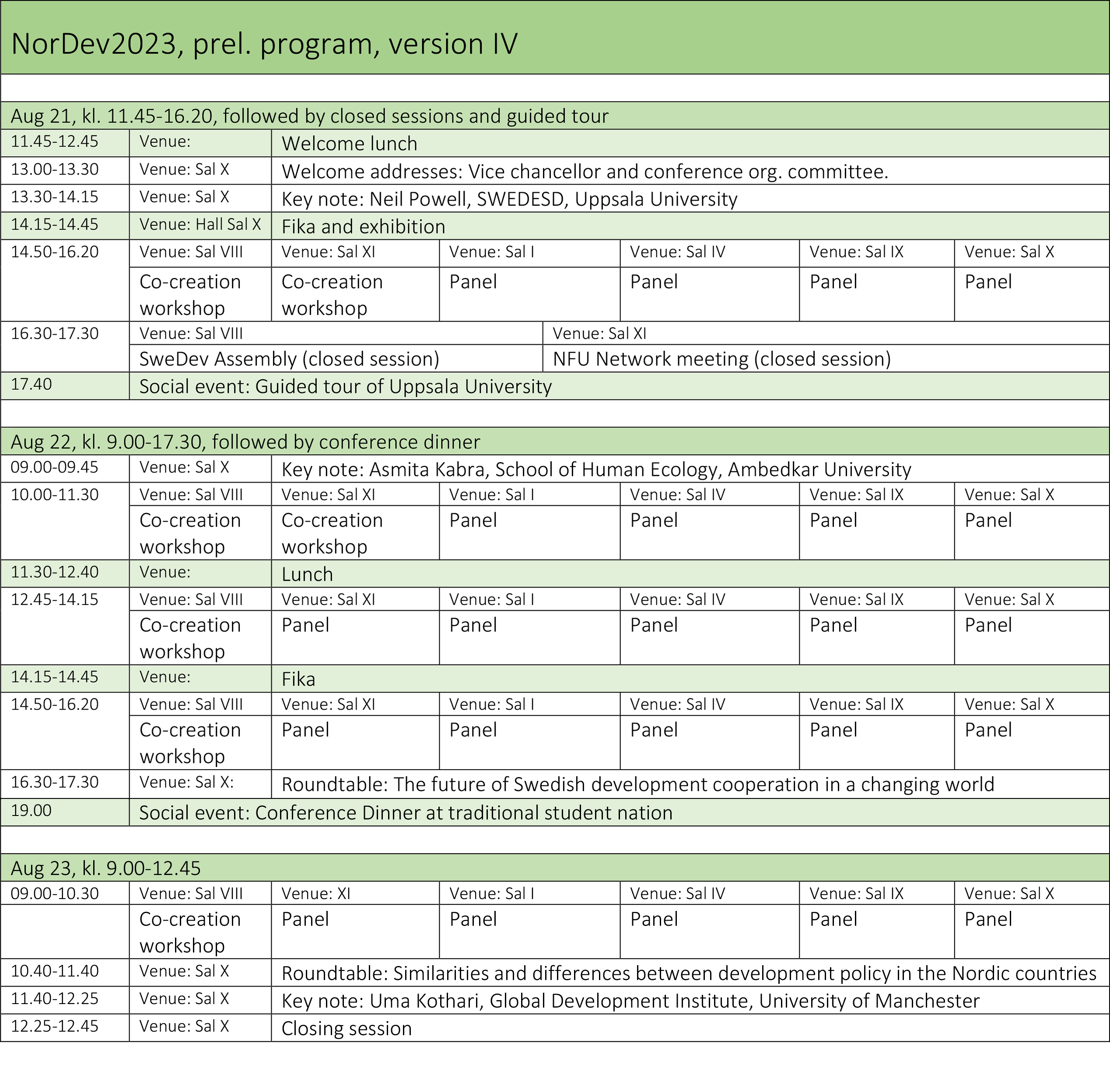 Preliminary programme | Nordev 2023